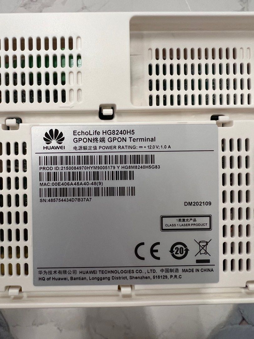 Huawei modem GPON from M1, Computers & Tech, Parts & Accessories ...