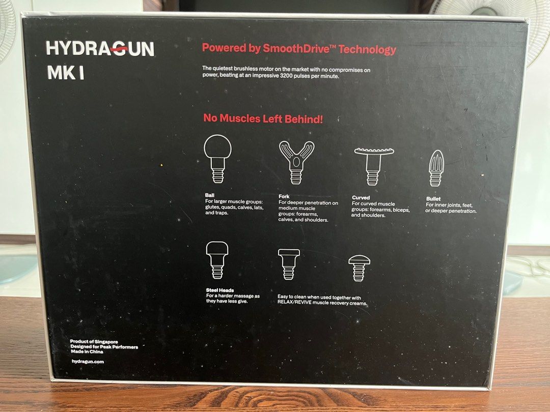 Hydragun Massage Gun, Health & Nutrition, Massage Devices on Carousell