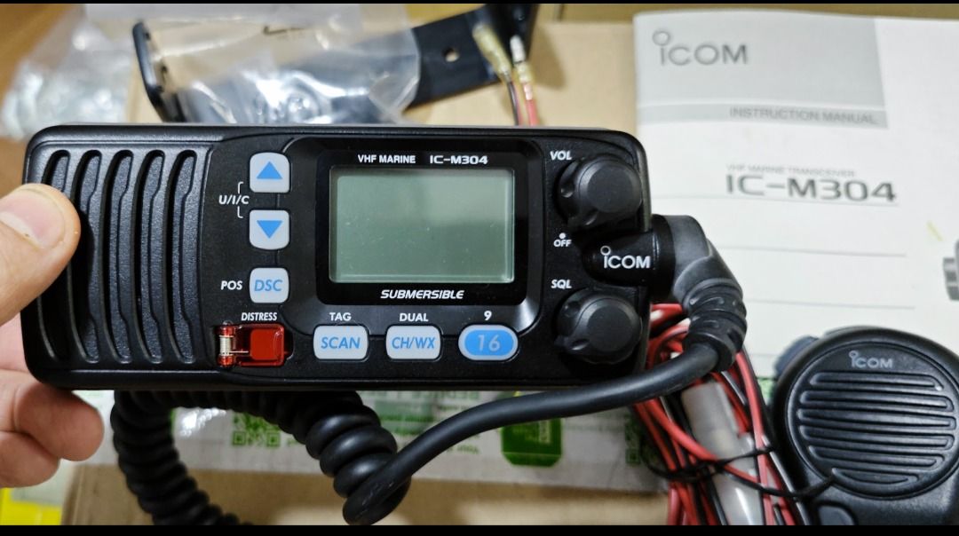 IC-M304 Waterproof Radio Station VHF Marine Radio Submersible Mobile Radio 25W For ICOM ...
