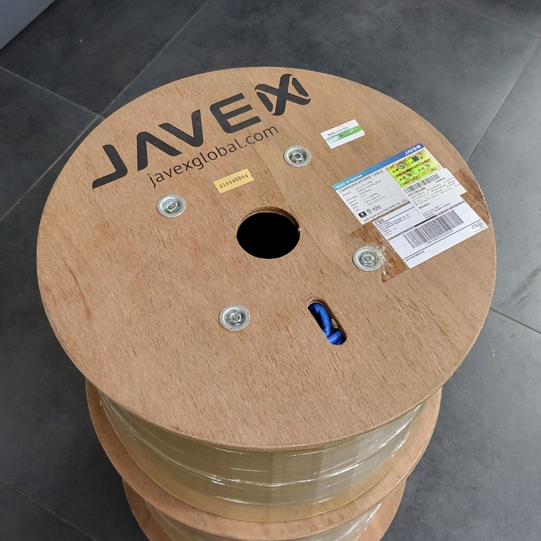 JAVEX CAT6 FTP CMR 1000ft Solid Bare Copper 550MHz Ethernet Cable ...