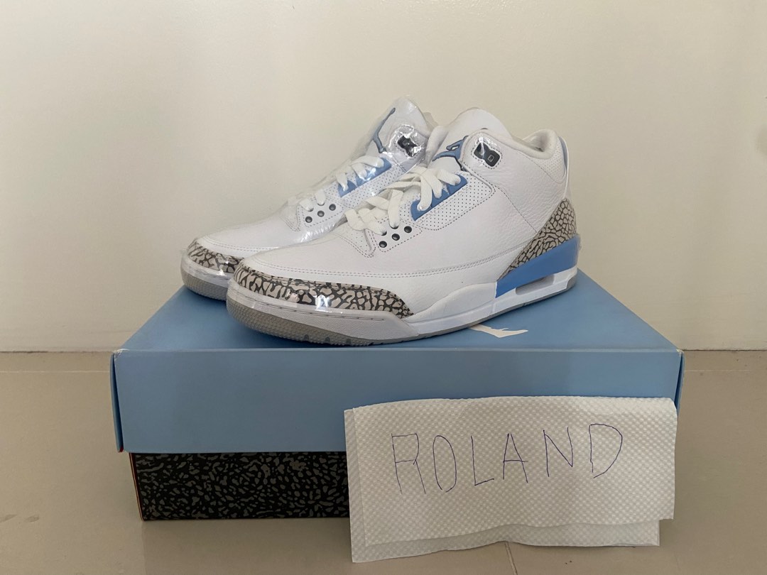 Jordan 3 UNC, Men's Fashion, Footwear, Sneakers on Carousell