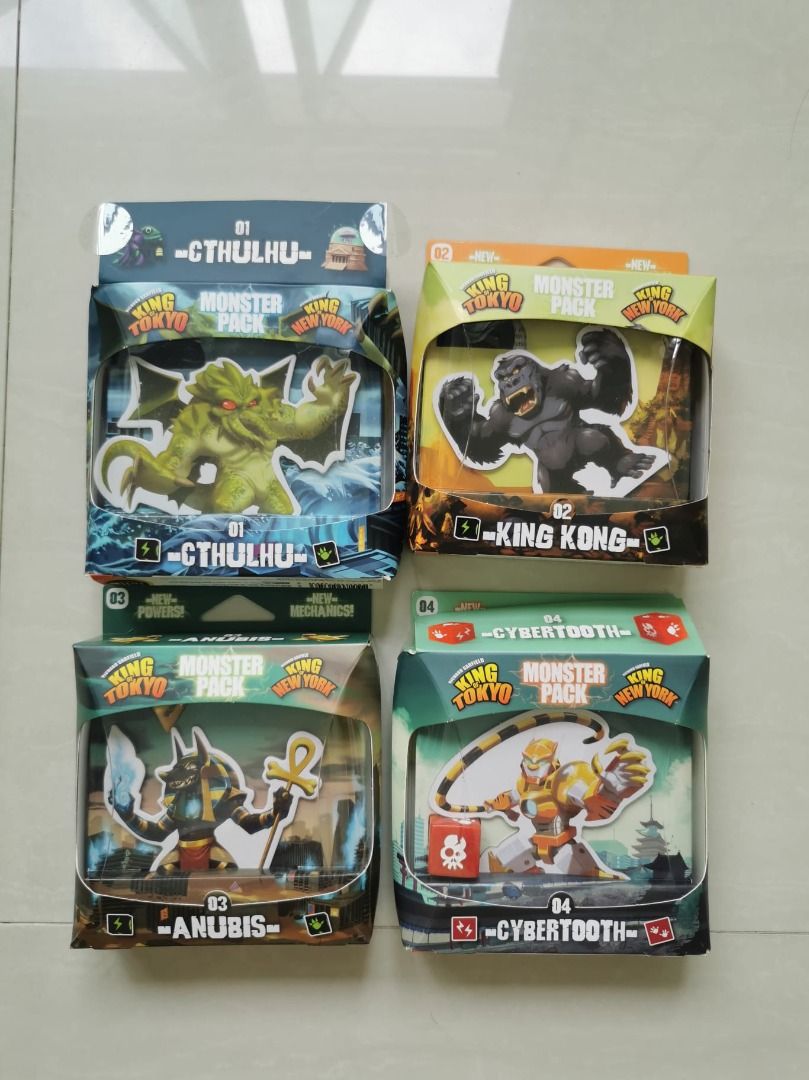 King of Tokyo Monster Box Board Game + 4 monster expansions, Hobbies ...