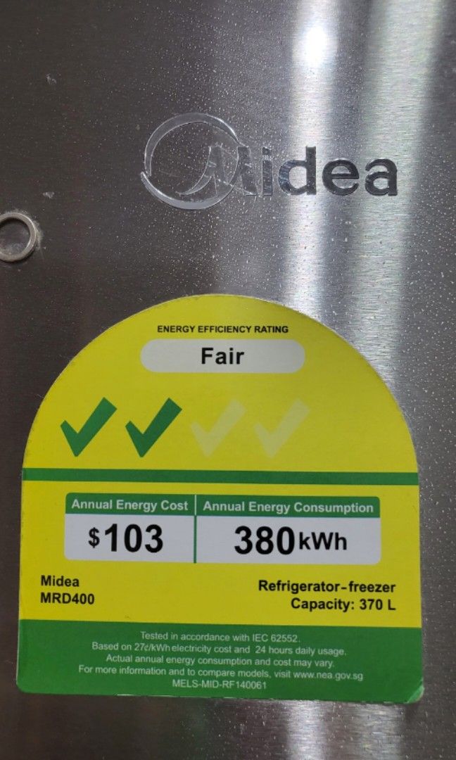 Kitchen Fridge and Refrigerator Midea, TV & Home Appliances, Kitchen ...
