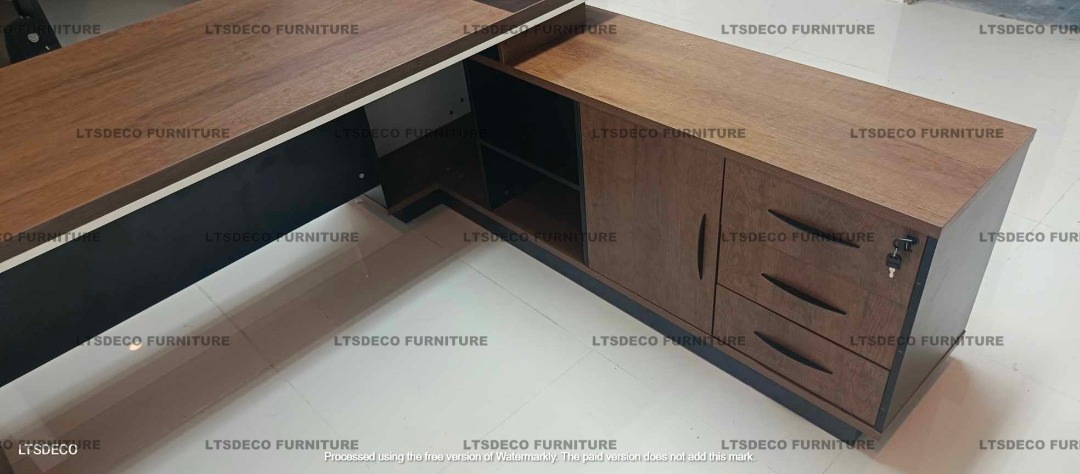 L SHAPE TABLE / OFFICE PARTITIONS, Furniture & Home Living, Office ...