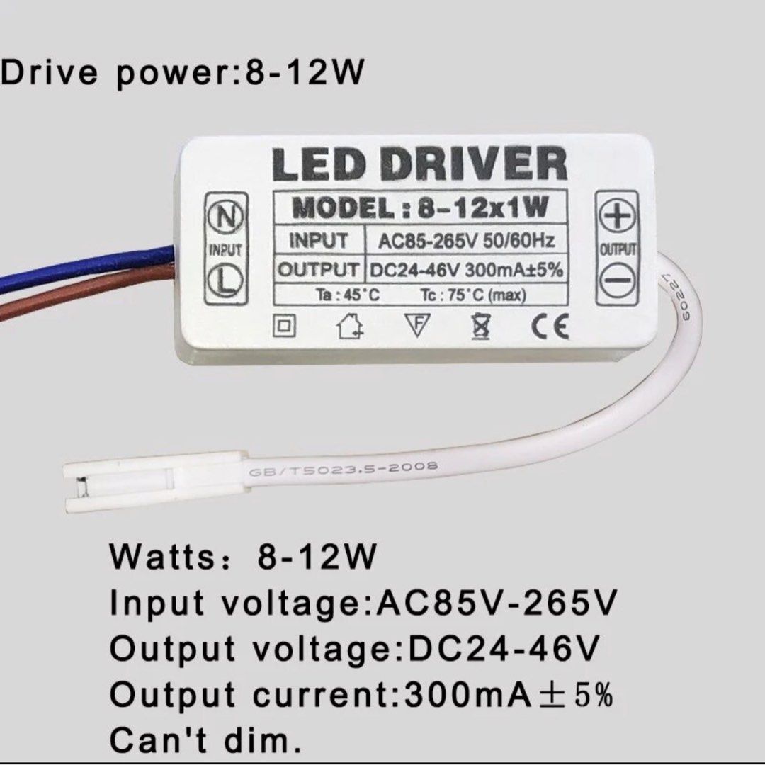 LED Driver 8-12W For Power Supply Unit AC85-265 Lighting Transformers ...