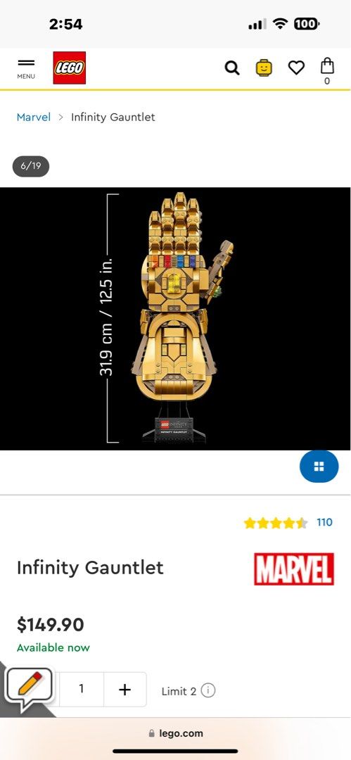Lego Infinity Gauntlet, Hobbies & Toys, Toys & Games on Carousell