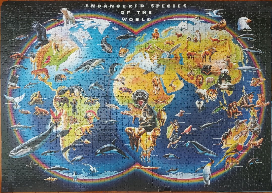 *LIKE NEW* Ravensburger 1500 piece jigsaw puzzle - Endangered Species ...