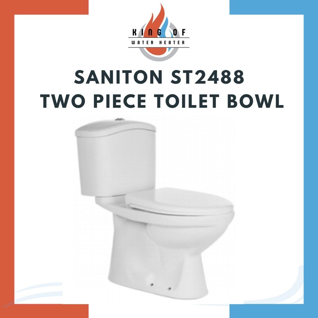 Saniton Two piece Toilet Bowl ( S Trap / P Trap) ST2488 | ST2457 Toilet ...