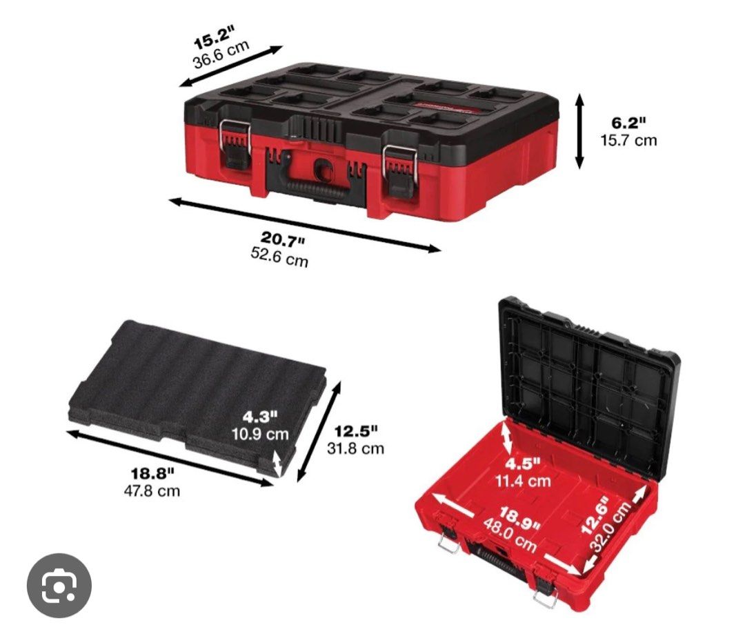 Milwaukee 48-22-8450 Packout Tool Case w/ Foam Insert, Furniture & Home ...