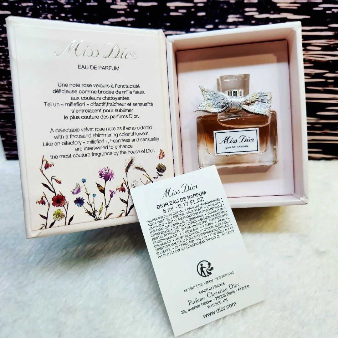 MISS DIOR EDP MINIATURE PERFUME 5ML LIMITED EDITION BOX, Beauty ...
