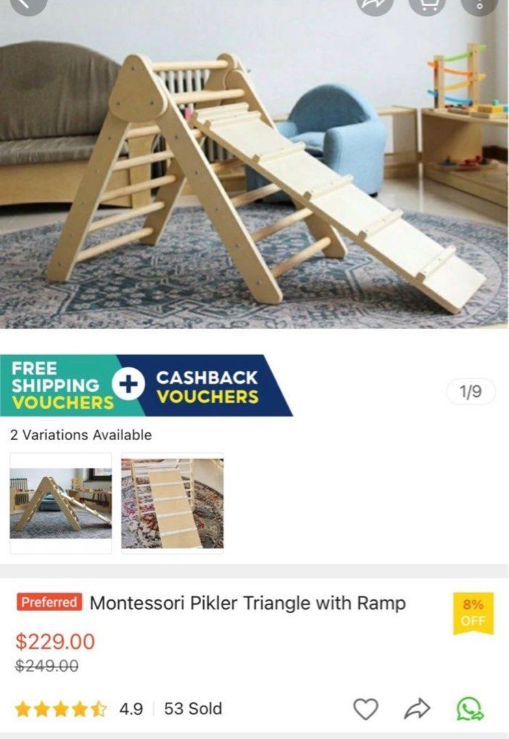 Montessori Pickler Triangle, Babies & Kids, Baby Nursery & Kids ...