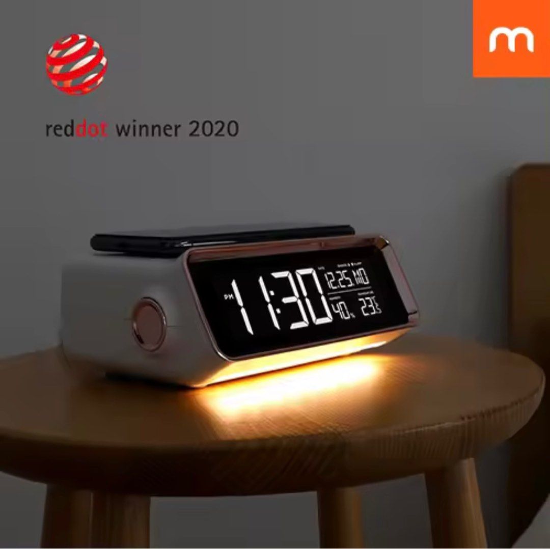 Mooas smart wireless charging nightlight clock, Furniture & Home Living, Home Decor, Clocks on ...