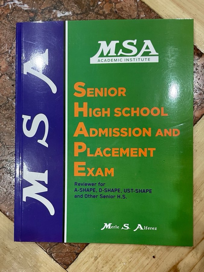 MSA Senior High Admission and Placement Exam | Assessment Booklet ...