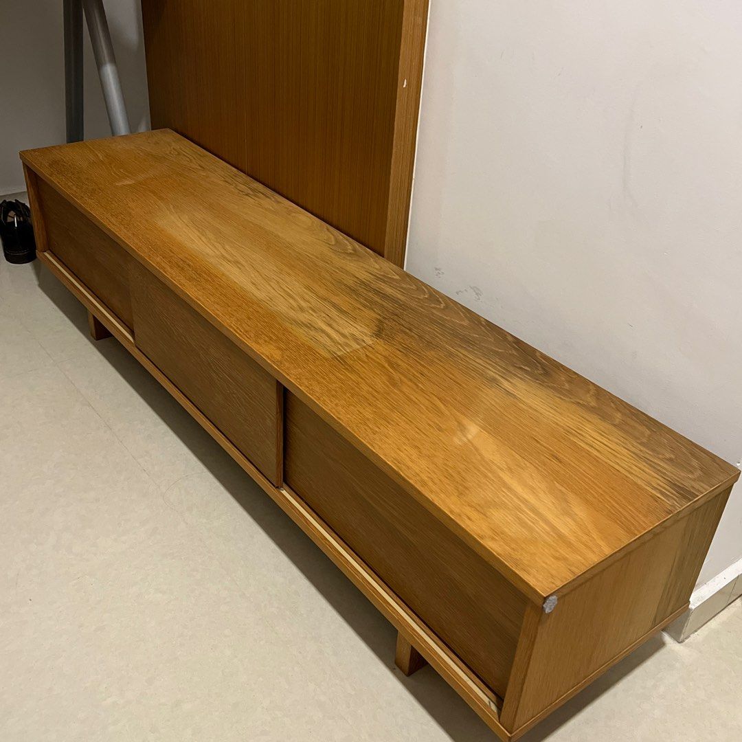 Muji Oak Wood TV Console AV Rack, Furniture & Home Living, Furniture ...