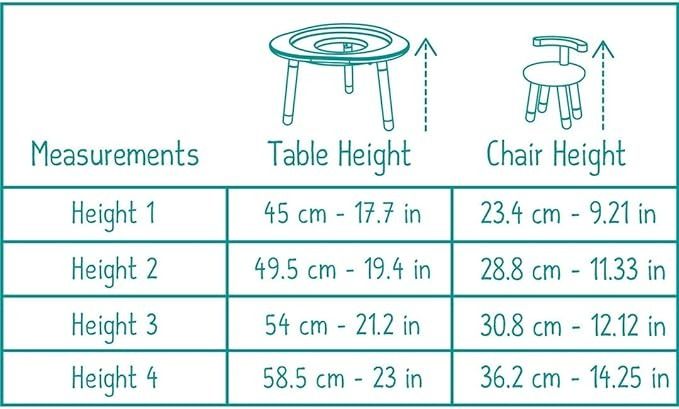 MUtable Children Multi Activity Play Table (1-8yo), White, Furniture ...