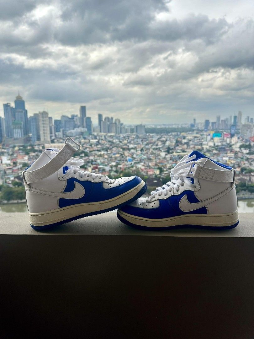 Nike high cut blue and white, Men's Fashion, Footwear, Sneakers on ...