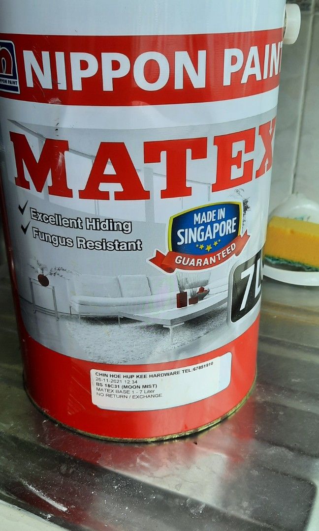 Nippon Matex Paint / 7 litre ( Moon Mist ), Furniture & Home Living, Home Decor, Wall Decor on ...