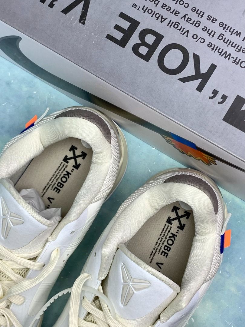 Kobe 5 x Off-White Custom, Men's Fashion, Footwear, Sneakers on Carousell