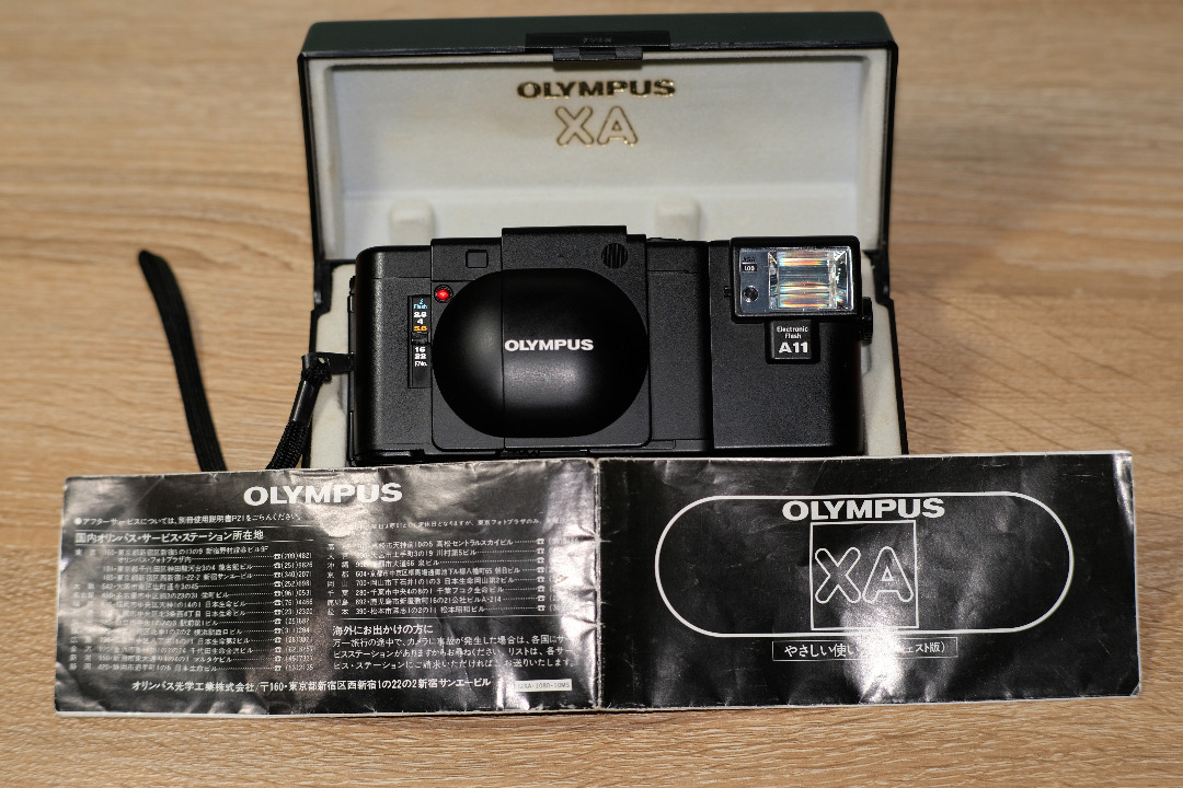 Olympus XA with A11 flash and box (Mint Condition), Photography ...