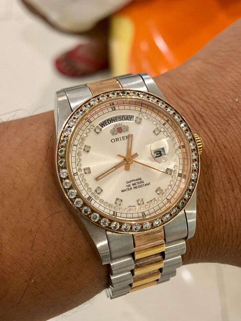 Orient Two Tone Rosegold President Watch, Luxury, Watches on Carousell