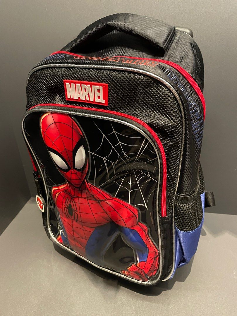 Original marvel School trolley bag / backpack Spider man, Hobbies ...