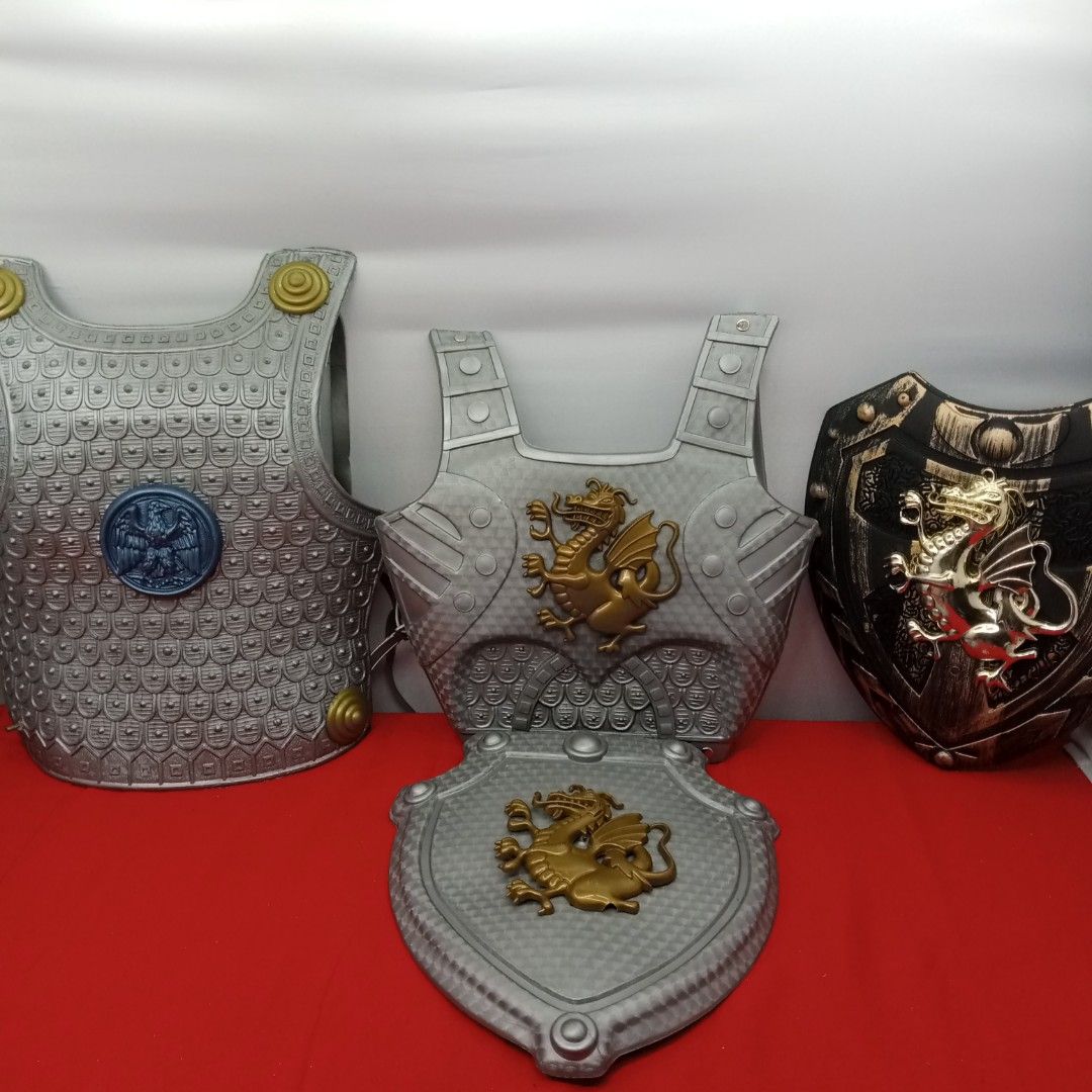 Plastic armor and Shield costume for kids for 195 each *Y24D, Hobbies ...
