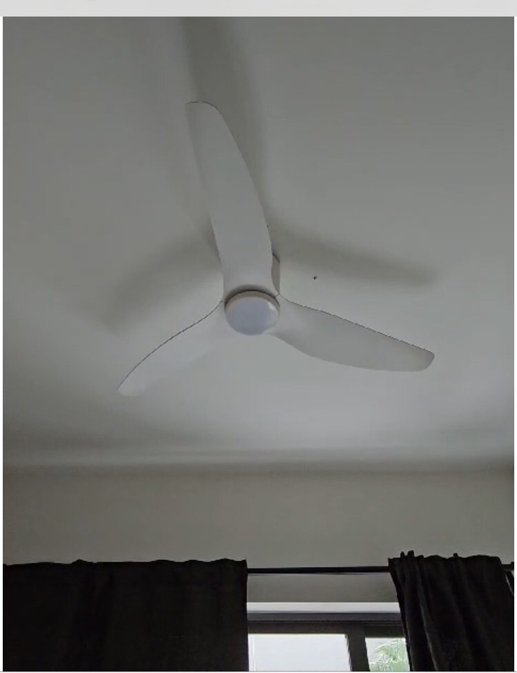 PO ceiling fan light with remote, Furniture & Home Living, Lighting ...