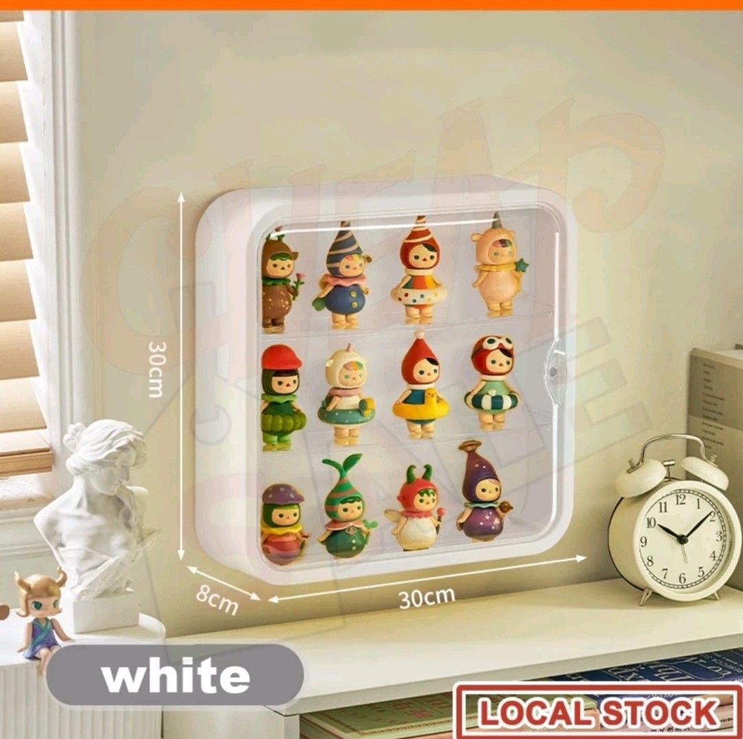 Popmart wall mounted display case figurine organiser, Hobbies & Toys ...