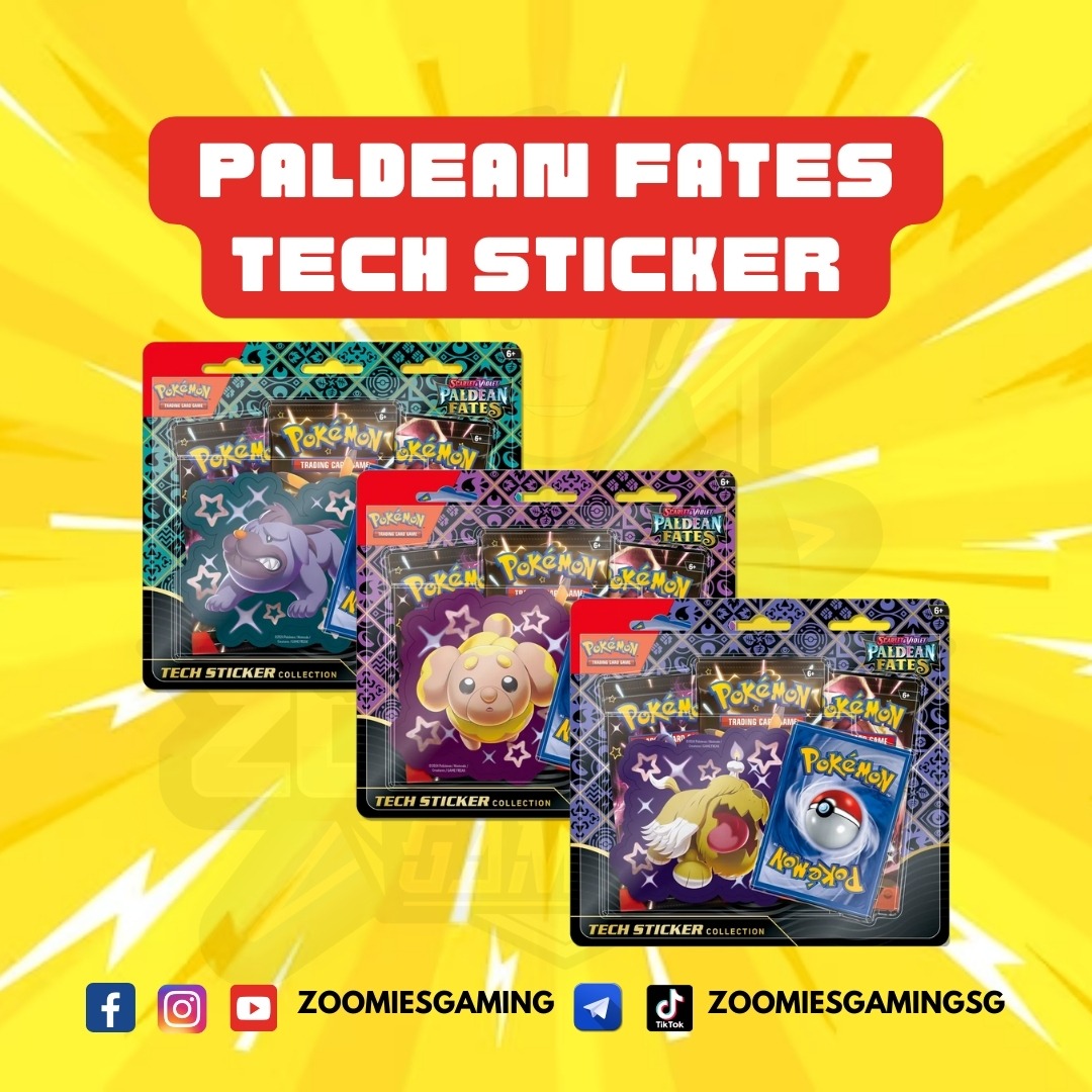 [Ready Stock]Pokemon SV4.5 Paldean Fates Tech Stickers Collection ...