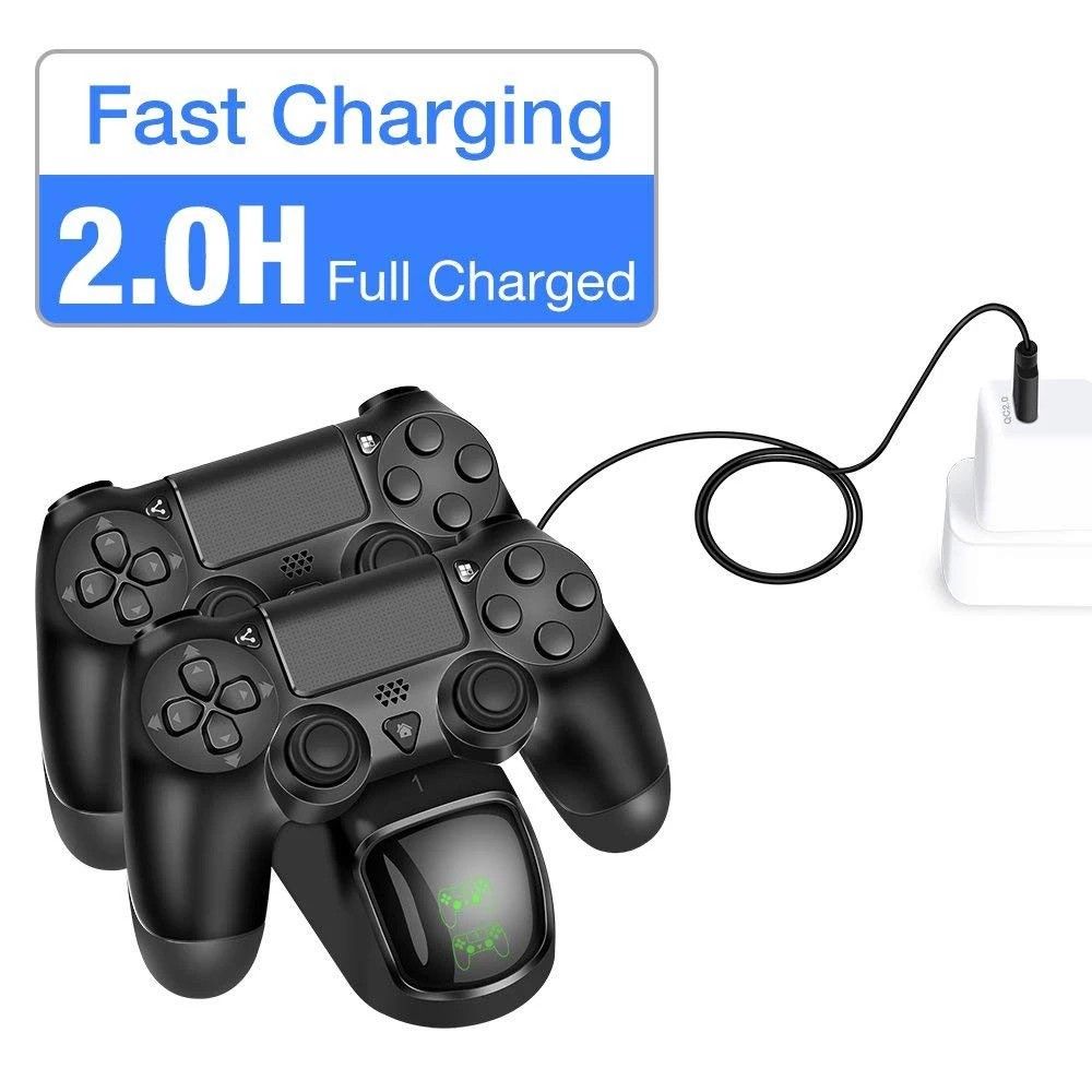 PS4 Dual Shock Controller Dual USB Charging Charger Docking Station ...