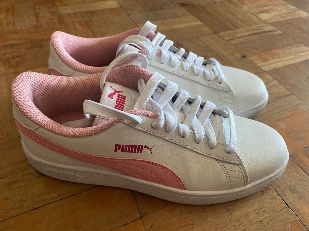 Puma white and pink sneakers, Women's Fashion, Footwear, Sneakers on ...