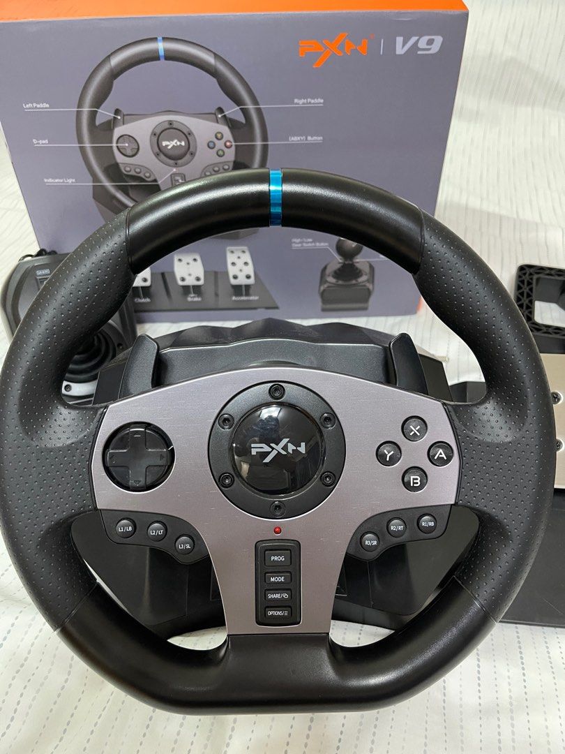 PXN V9 - Steering wheel set with clutch and shifter, Video Gaming ...
