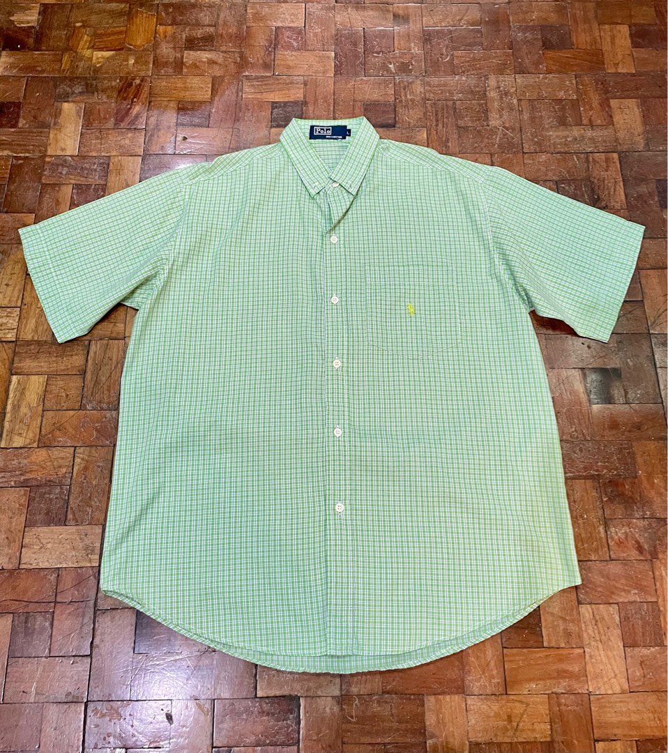 Ralph Lauren Short Button Down Polo, Men's Fashion, Tops & Sets ...