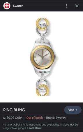 Ring Bling Model Original Swatch, Luxury, Watches on Carousell