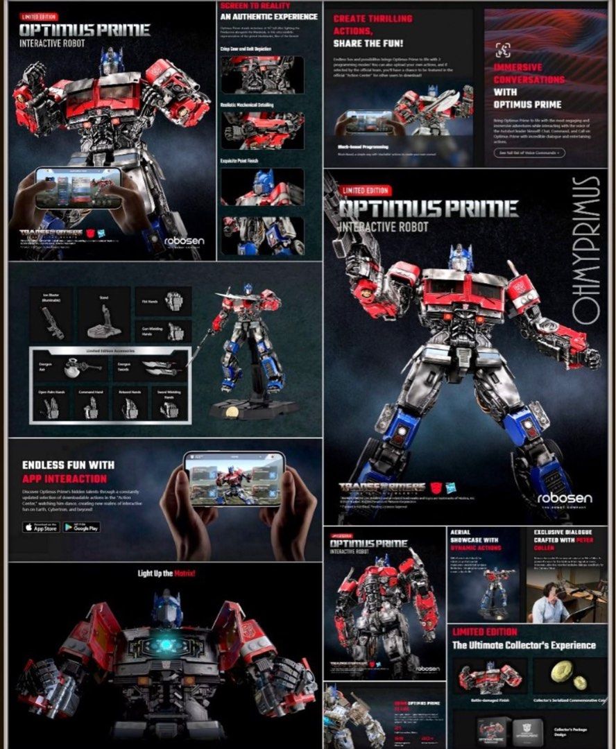 Robosen Rise of the Beast Optimus Prime Signature (Limited Edition ...