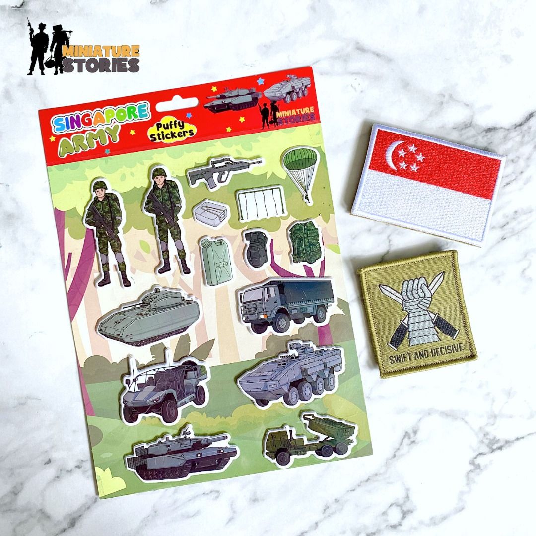 SAF and HomeTeam Puffy Stickers - Singapore Army, RSAF, RSN, SCDF ...
