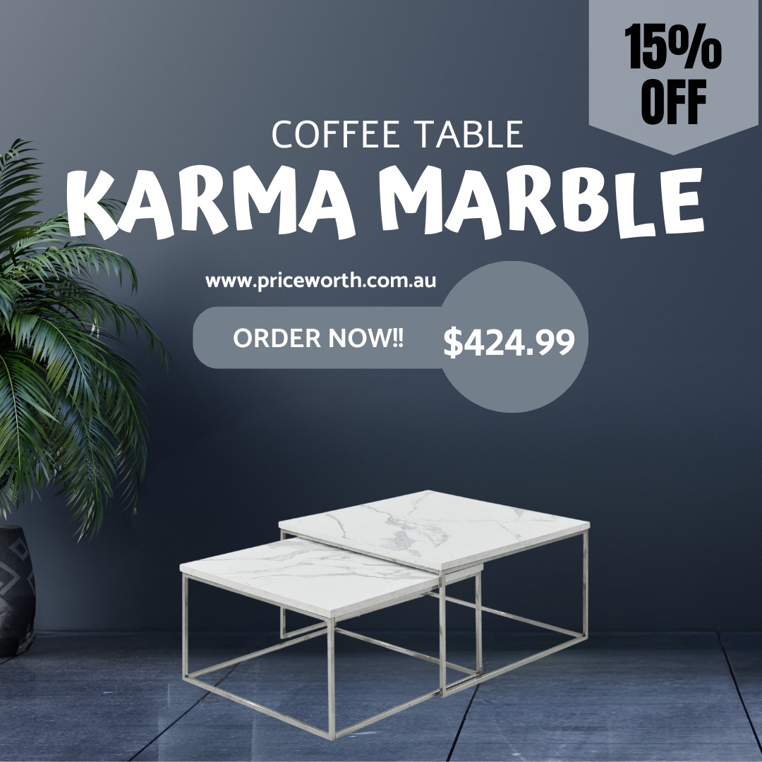 SALE!! KARMA MARBLE COFFEE TABLE - BUY NOW!!, Home & Furniture ...