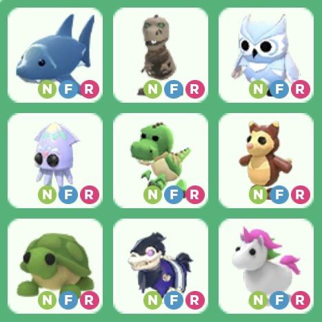 Shark Skele Rex Snow Owl T Rex Turtle Adopt me Roblox, Video Gaming ...