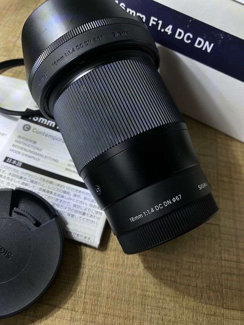 Sigma 16mm F1.4 DC DN Contemporary (Sony e-mount) with free accessories , Photography, Lens ...