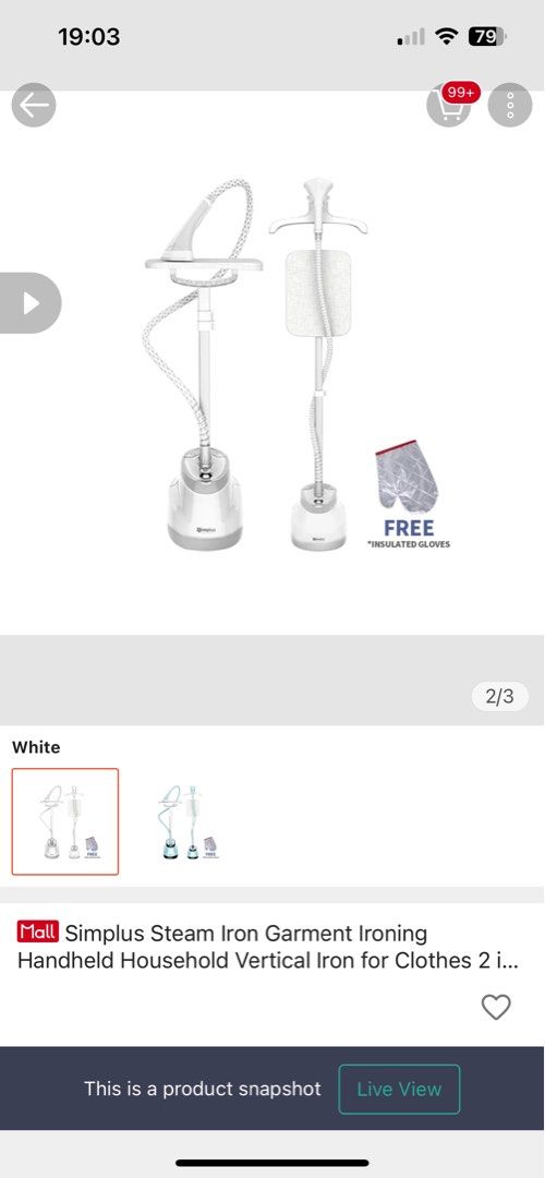 Simplus Steam Iron, TV & Home Appliances, Irons & Steamers on Carousell