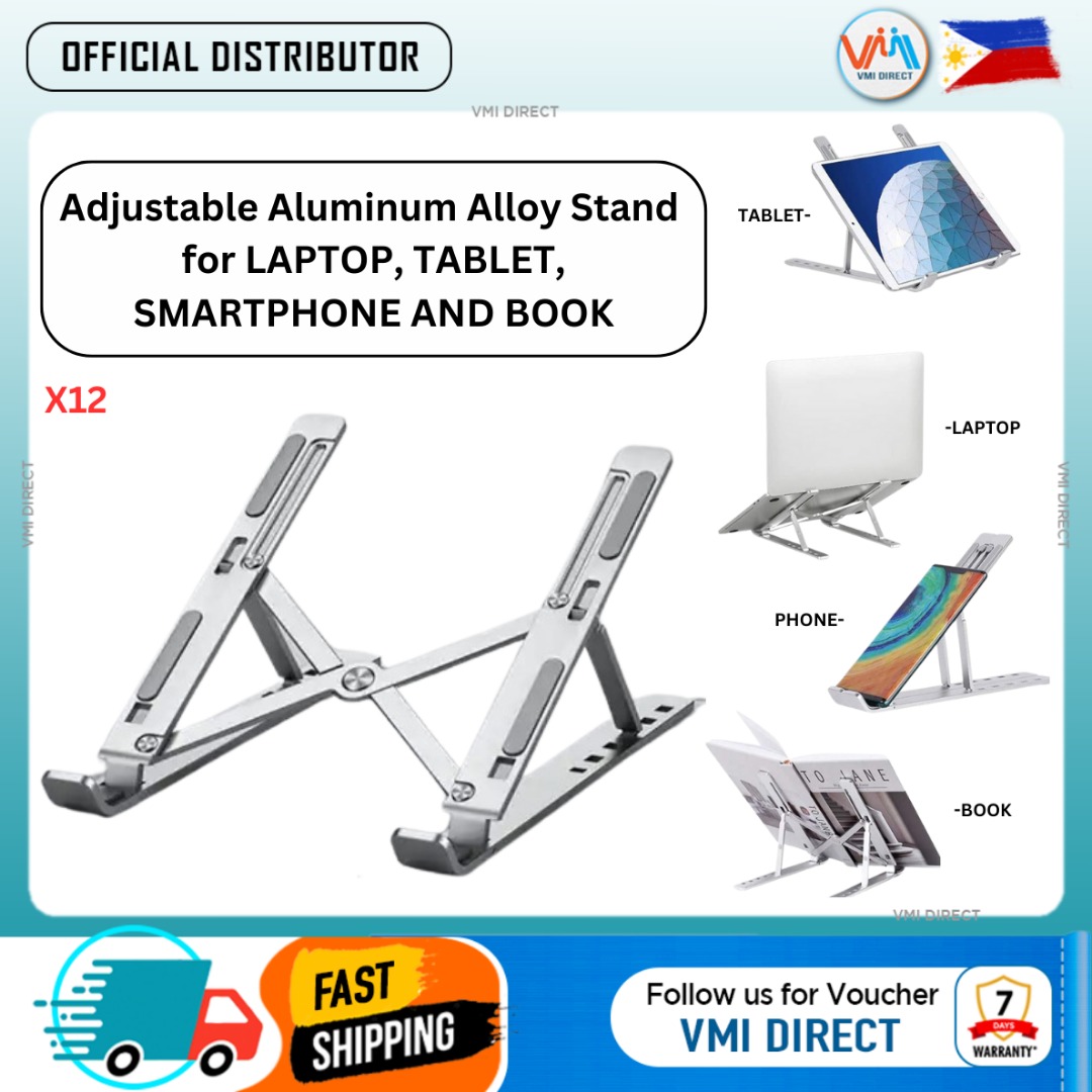 Smarto X12 and X17 Portable Foldable Aluminum Alloy + Silicone Laptop ...