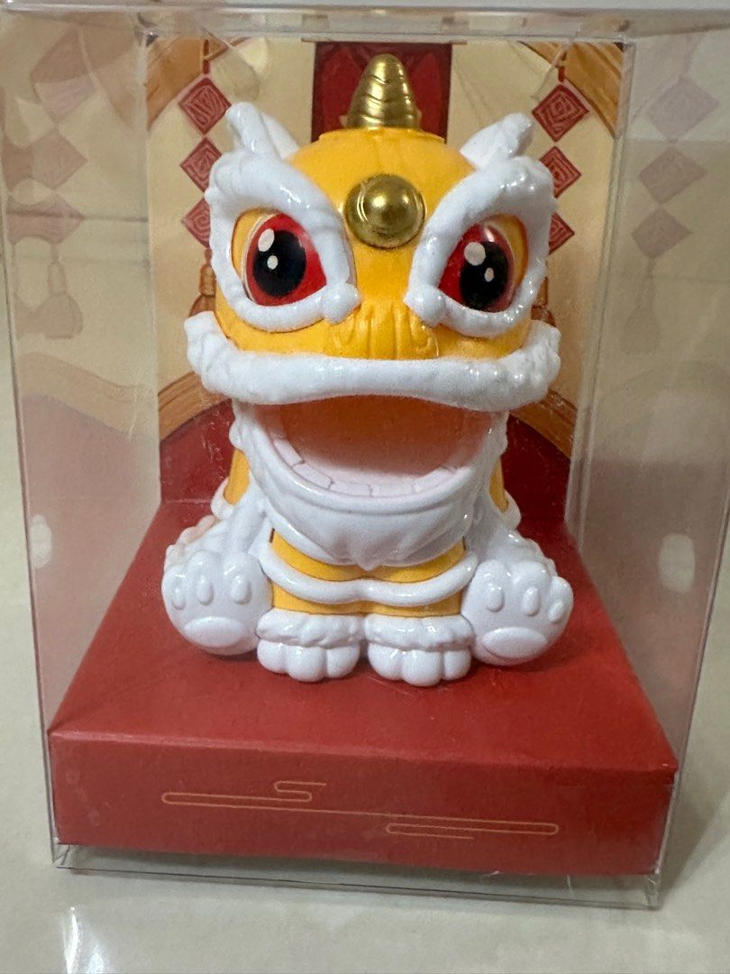 [CNY Special] Solar Powered Bobble Lion Dance Head Figurine YELLOW ...