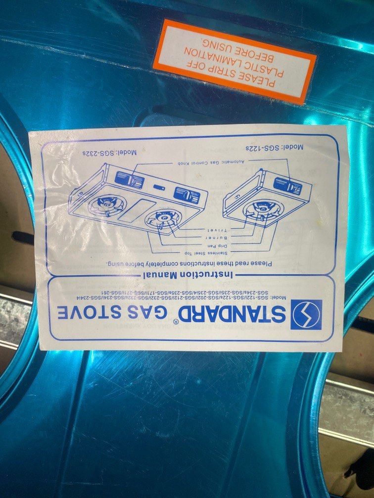 Standard Gas Stove SGS-122s, TV & Home Appliances, Kitchen Appliances ...