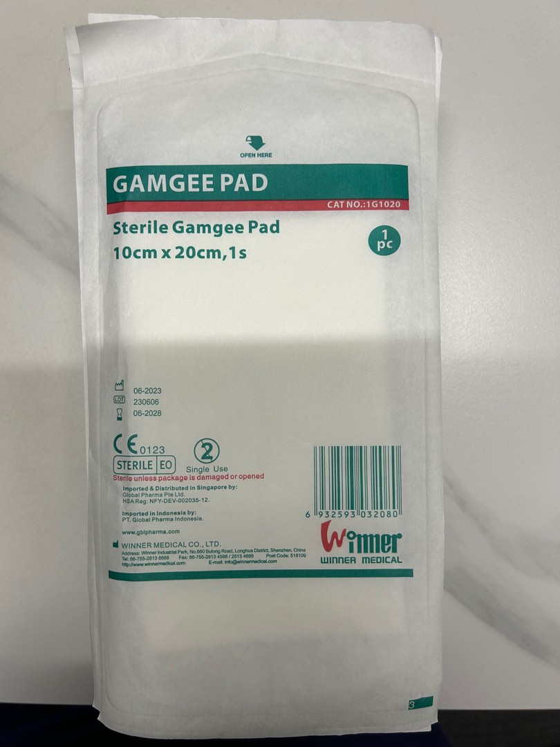 Sterile Gamgee Pad 10cm x 20cm, Beauty & Personal Care, Bath & Body ...