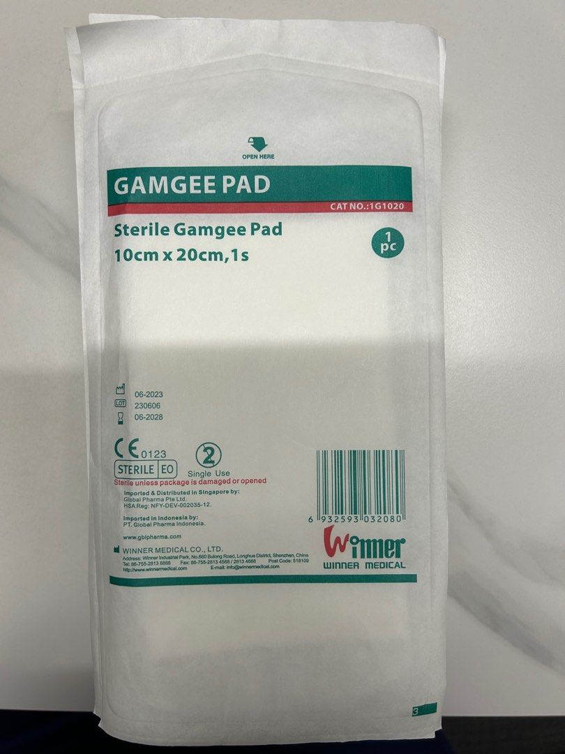 Sterile Gamgee Pad 10cm x 20cm, Beauty & Personal Care, Bath & Body ...