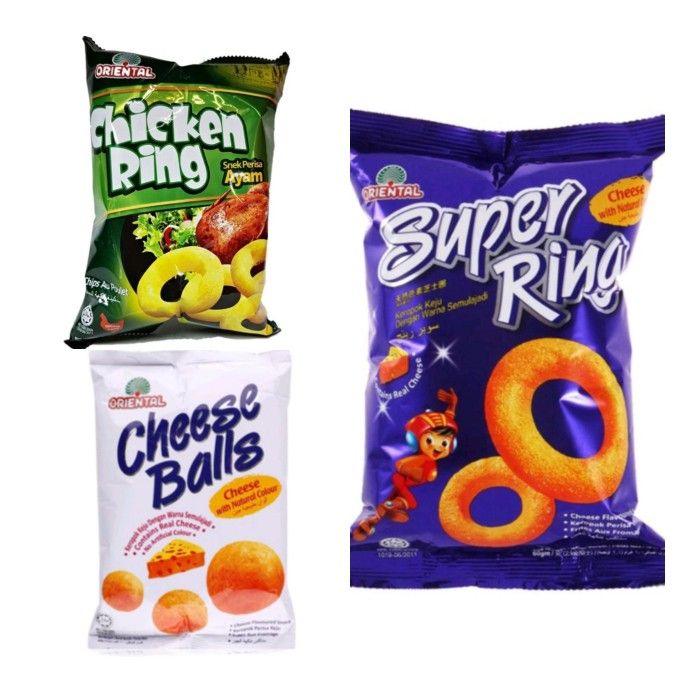 Super Ring Cheese Balls Chicken Ring Snacks Chips (Bundle of 10 x 60G ...