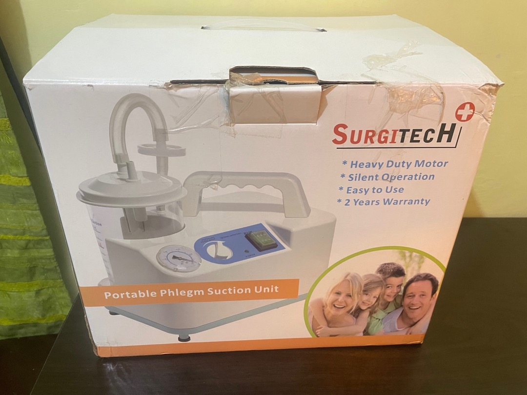 Surgitech Portable Phlegm Suction Unit, Health & Nutrition, Assistive ...