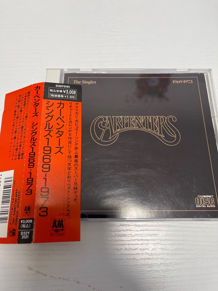 The Carpenters CD The Singles 1969-1973 日版 舊版 五+ 精選 D32Y3121, 興趣及遊戲, 音樂、樂器 & 配件, 音樂與媒體 - CD 及 ...
