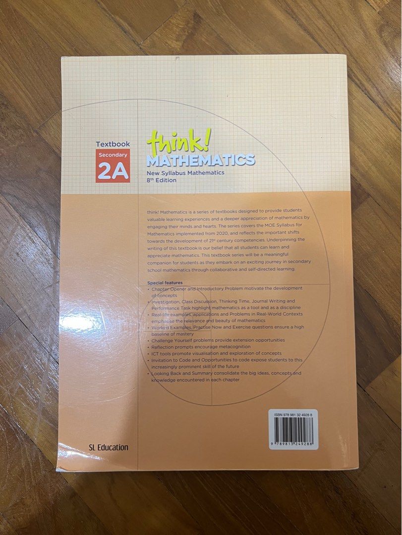 think! Mathematics Secondary Textbook 2A (8th Edition), Hobbies & Toys ...