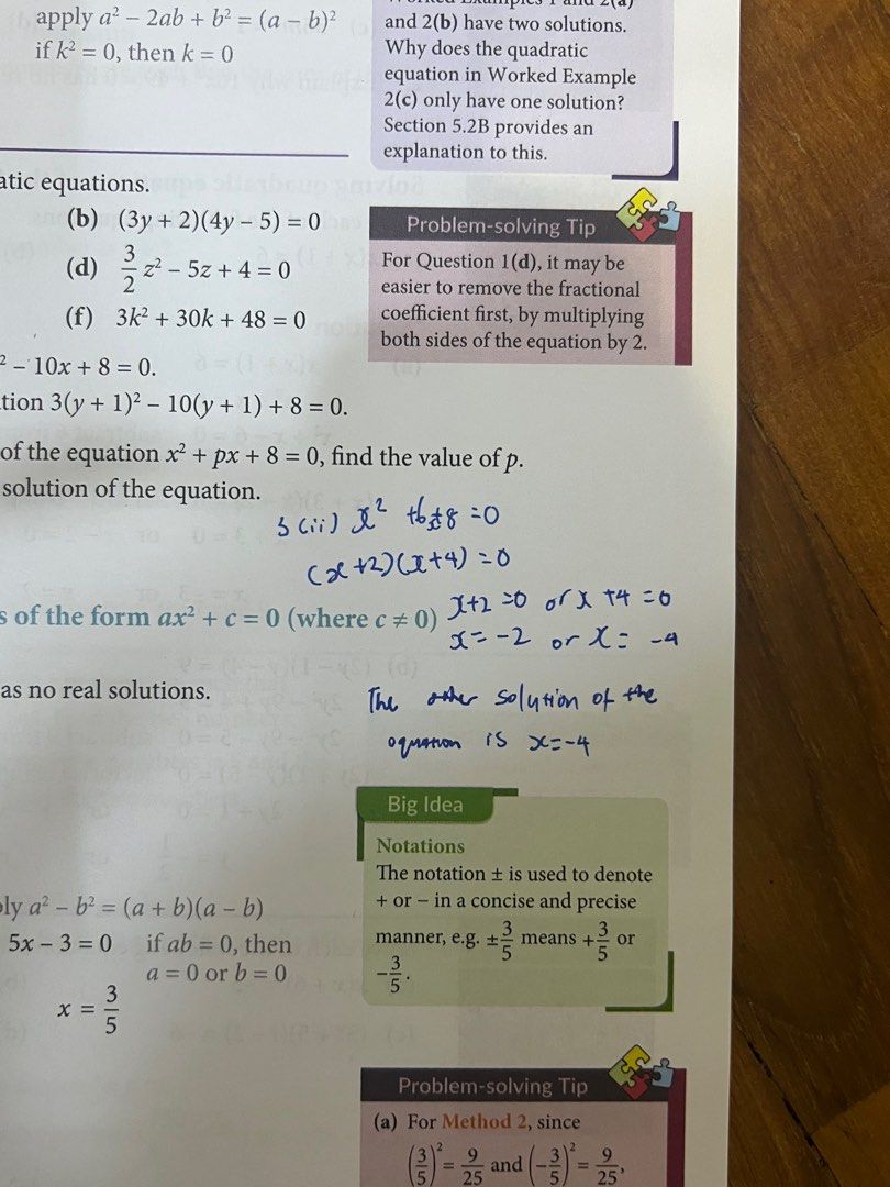 think! Mathematics Secondary Textbook 2A (8th Edition), Hobbies & Toys ...
